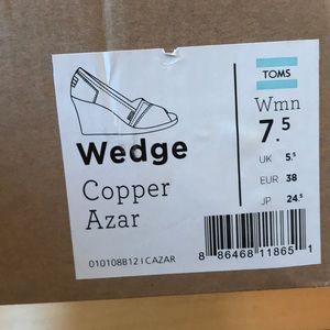 Toms | Shoes | Toms Size 75 Azar Open Toe Wedge | Poshmark